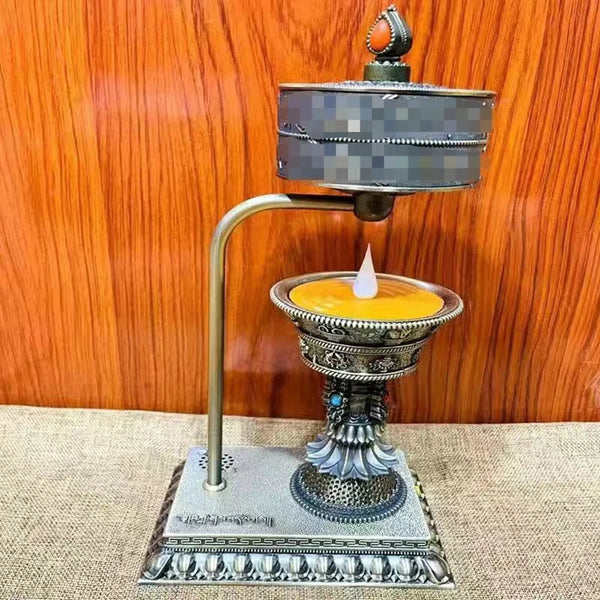 Buddhist Prayer Wheel Lamp – Molly International