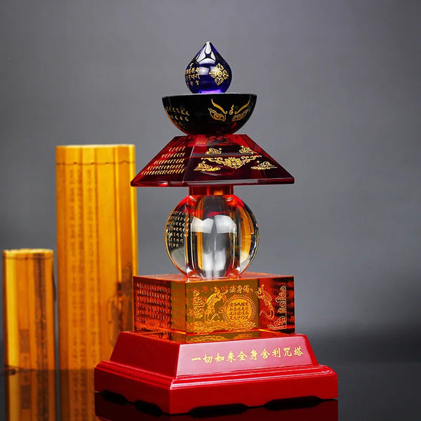 Buddhism Crystal Stupa Tower – Molly International